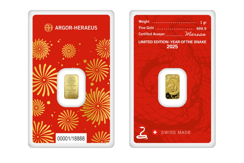 1g Au Minted Year of the Snake 999.9