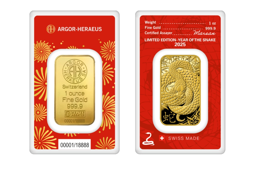 1oz Au Minted Year of the Snake 999.9