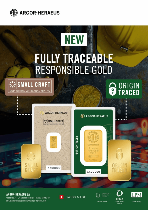 Argor-Heraeus launches traceable gold lines: Small Craft and Origin Traced